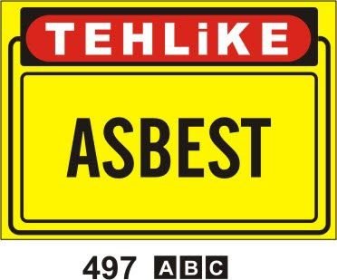 Asbest 25X35 STİCKER | Asbest
